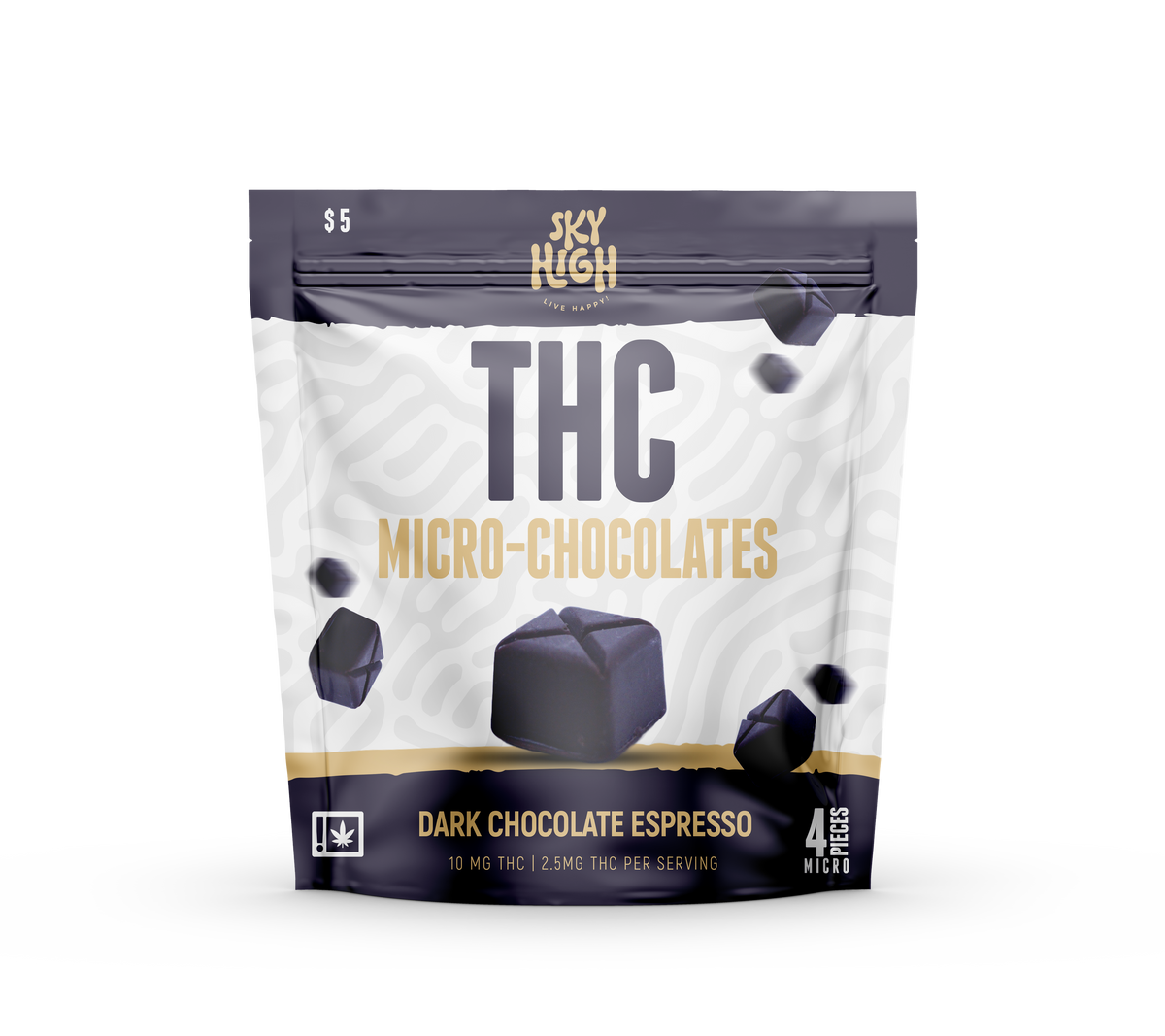 Dark Chocolate Espresso THC Micro-chocolates | 10mg THC